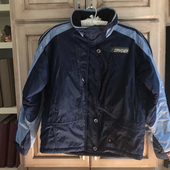 Spyder | Jackets & Coats | Spyder Ski Coat Sz 2 Blue Euc | Poshmark
